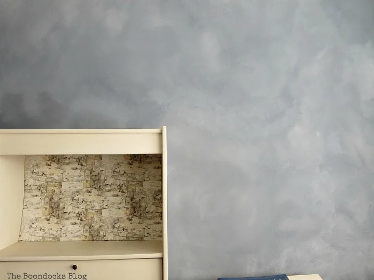 Paint an Awesome Cloudy Effect Accent Wall - The Boondocks Blog